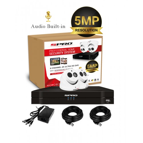 SPRO CCTV 5 Megapixel 4 Channel CCTV Kit